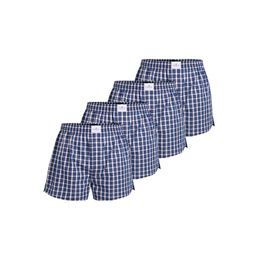 Tom Tailor Herren Webboxer "Web-Boxershorts 4er Pack", Gr. XXL, blau, Obermaterial: 100% Baumwolle CO., Unterhosen