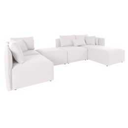 Wohnlandschaft OTTO HOME, B:340cm H:74cm T:172cm, beige, Struktur fein (100% Polyester), Sofas, "Nöre U-Form", 5 Teile, in vielen Bezugsqualitäten