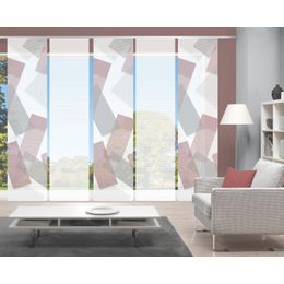 Schiebegardine Vision, B:60cm H:260cm, rot, Polyester, Wohnzimmer, Gardinen, "NAYAH", SET,SCHIEBEVORHANG,BAMBUS,DIGITALDRUCK