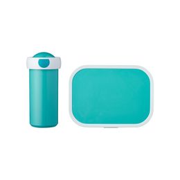 Mepal Lunchbox "Brotdose + Verschlussbecher Campus 300 ml + 700 ml 2er Set", blau, Lebensmittelaufbewahrungsbeh&auml;lter