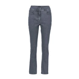 GOLDNER Damen Regular-fit-Jeans "Kurzgr&ouml;&szlig;e Superbequeme Hose mit Bauchweg-Effekt", grau, Gr. 27, Obermaterial: 100% Baumwolle CO., Jeans