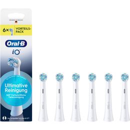 Oral-B Herren Aufsteckbürsten "iO Ultimative Reinigung", 6 Stk., weiß, Zahnbürstenköpfe, für fortgeschrittene Tiefenreinigung und Plaque-Entfernung