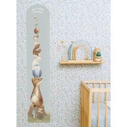 Wandtattoo Little Dutch, H:28cm, bunt, PVC, Wandtattoos, "Wachstumstabelle Forest Friends (142x28cm)"