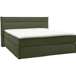 Boxspringbett Musterring, B:200cm L:215cm, gr&uuml;n, Komplettbetten, "JustB SC100", schwebende Optik, inklusive Topper, verschiedene Farben, 180 x 200 cm