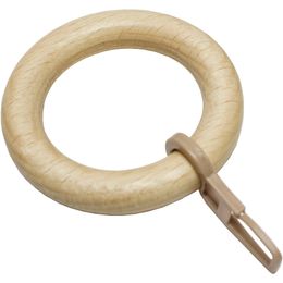 Gardinenring Gardinia, &Oslash;:2,8cm, beige, Gardinenbefestigungen, "Lugano Holz", Serie Gardinenstangen-Set Lugano Classic &Oslash; 28 mm