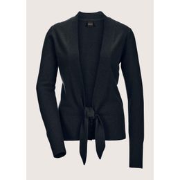 Madeleine Mode MADELEINE Damen Strickjacke "Strickjacke Kaschmirstrickjacke mit V-Ausschnitt", blau, Modern, Gr. 36, Obermaterial: 100% Kaschmir WS., Strickjacken