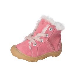 Pepino Mädchen Schnürstiefelette "Pepino Stiefelette Leder", Gr. 20, rosa, Leder, Schuhe