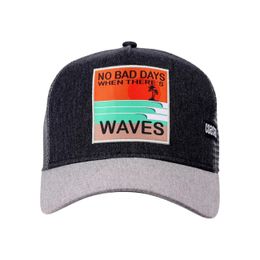 Trucker Cap COASTAL "Coastal HFT NoBadDays", Damen, Gr. onesize, schwarz, grau, 60% Baumwolle, 40% Polyester, Caps