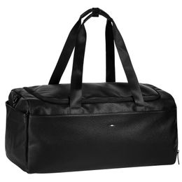 Bugatti Reisetasche "RICO"schwarz, Lederimitat, leicht gl&auml;nzend, unifarben, Taschen, echt Leder