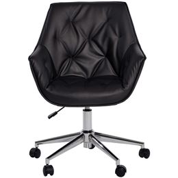 Schreibtischstuhl Jahnke, B:61cm H:93cm T:61cm, schwarz, Polyester, Stühle, "BOSS WORX", Bürostuhl, Schreibtischstuhl, höhenverstellbar,