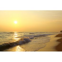 papermoon Fototapete "Sunset Beach Sri Lanka", B/L: 4m x 2,6m, Bahnen: 8 Stk., bunt, Tapeten