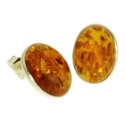 OSTSEE-SCHMUCK Damen Paar Ohrstecker "- Classic 16x12 mm - Gold 333/000 - Bernstein", Gelbgold 333, gold, Gelbgold 333, Ohrringe