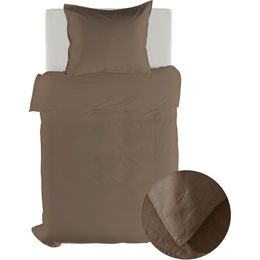 Bettw&auml;sche YELLOW, beige, Leinen-Perkal, Obermaterial: 100% Baumwolle, Bettw&auml;sche, "Suite-Saint-Tropez", Bettw&auml;sche aus 55% Leinen und 45% Baumwolle,