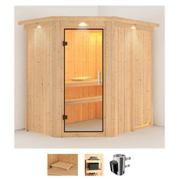Karibu Sauna "Swantje", Saunaofen, integrierte Steuerung, 3,6 kW, beige, Saunen, Ofen 3,6 kW intgr. Strg