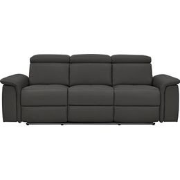 3-Sitzer Home Affaire, B:229cm H:98cm T:142cm, braun, Kunstleder, Sofas, "Pareli 229cm, manuelle u. elektr. Relaxfunktion in 2 Sitzen", USB,