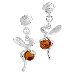OSTSEE-SCHMUCK Damen Paar Ohrh&auml;nger "- Elfe - Silber 925/000 - Bernstein", Silber 925 (Sterlingsilber), silber, Silber 925 (Sterlingsilber), Ohrringe