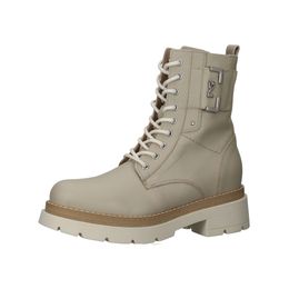 Nero Giardini Damen Schnürstiefelette "Nero Giardini Stiefelette Leder/Textil", Gr. 40, beige, Leder, Textil, Schuhe