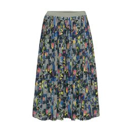 GOLDNER Damen Sommerrock "Kurzgr&ouml;&szlig;e Leicht schwingender Druckrock"hellbaummoos, gemustert, Gr. 23, Obermaterial: 100% Polyester PES., R&ouml;cke