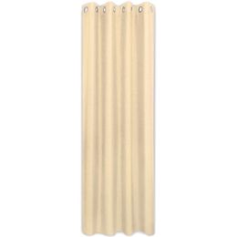 Vorhang GERSTER, B:140cm H:235cm, beige, Wirkware, Polyester, Wohnzimmer, Gardinen, "Laurin", HxB: 235x140, &Ouml;senschal aus Dekostoff, Uni