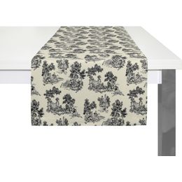 Tischl&auml;ufer Adam, B:150cm L:50cm, beige, Bio-Baumwolle, Tischdecken, "Good Old Days", GOTS organic,zertifiziert durch CERES 0242Made in Germany