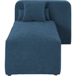 Ottomane Home Affaire, B:100cm H:76,5cm T:153cm, blau, 100% Polyester, Sofas, "Sundstrup", Modulserie, individuelle Zusammenstellung