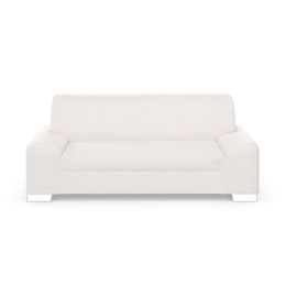 2,5-Sitzer DOMO collection, B:214cm H:85cm T:93cm, beige, Sofas, "Anzio kubisches Design, flache Armlehnen, Breite 214cm", Wahlweise mit Federkern