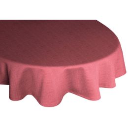 Tischdecke WIRTH, &Oslash;:160cm, rosa, Baumwolle, Leinen, Modal, Tischdecken, "WIESSEE", rund