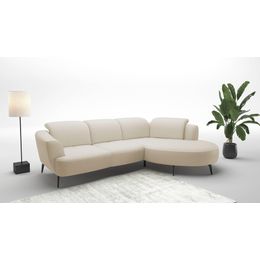 Sit & More Ecksofa SIT & MORE, B:309cm H:87cm T:199cm, beige, 95% Polyester, 5% Polyamid, Wohnzimmer, Sofas, "Zoe", ink.Sitztiefenverstellung, wahlweise mit