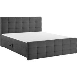 Boxbett OTTO HOME "Lilienne inkl. Bettkasten und Topper, Liegefl&auml;che 180x200cm", anthrazit, B:182cm L:219cm, Komplettbetten, erh&auml;ltlich in der Gr&ouml;&szlig;e 180x200 cm