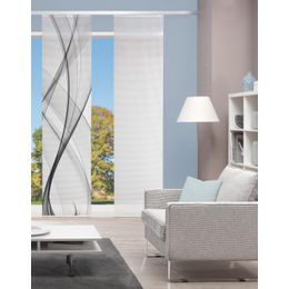 Schiebegardine Vision, B:60cm H:260cm, grau, Polyester, Wohnzimmer, Gardinen, "PACOLIA", SCHIEBEVORHANG, BAMBUS, DIGITALDRUCK