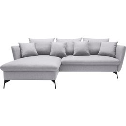 Ecksofa OTTO HOME, B:258cm H:91cm, grau, 100% Polyester;PU-Schaum und Nosag-Federung.;Federung Ottoman : 12 x Feder Type B 1650mm;Ferderung 2 Sitzer: