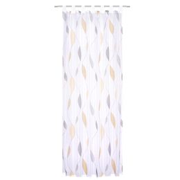 Vorhang Home Wohnideen, B:140cm H:245cm, gelb, Voile, Polyester, Wohnzimmer, Gardinen, "PAOLO", Schlaufenschal PAOLO bedruckt