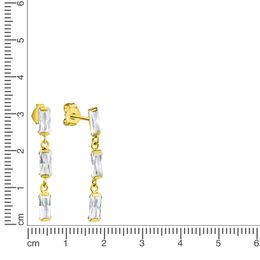Firetti Damen Paar Ohrstecker "Schmuck Geschenk Gold 375 Ohrschmuck Ohrringe", Gelbgold 375, gold, Gelbgold 375, Ohrringe, mit Zirkonia (synth.)