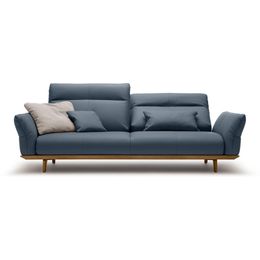 3,5-Sitzer, B:228cm H:103cm T:100cm, blau, CREATION BY ROLF BENZ, NaturLEDER OSKAR (echtes Rindsleder), Sofas, "CR.460 Designsofa mit erstklassigem