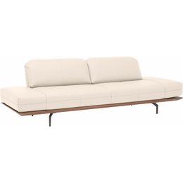 3-Sitzer, B:232cm H:117cm T:129cm, wei&szlig;, CREATION BY ROLF BENZ, Leder OSKAR - echtes Leder;Flachgewebe DONNA (76% Polyester 24% Polyacryl), Sofas,