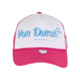 Trucker Cap Von Dutch "Von Dutch TRUCKER LUND FOAM", Damen, Gr. onesize, wei&szlig;, pink, 100% Polyester, Caps