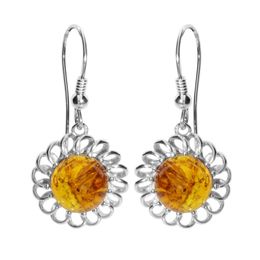 OSTSEE-SCHMUCK Damen Paar Ohrh&auml;nger "- Naomi - Silber 925/000 - Bernstein", Silber 925 (Sterlingsilber), silber, Silber 925 (Sterlingsilber), Ohrringe