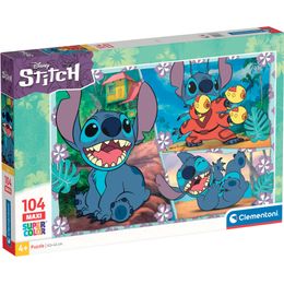 Clementoni Jungen Puzzle "Disney Stitch, Maxi, Supercolor", bunt, Puzzles, Made in Europe