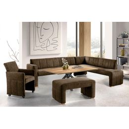Essbank, B:265cm H:83cm T:199cmchoccolate, exxpo - SOFA FASHION, Sitzb&auml;nke, elegant und modern mit hohem Sitzkomfort