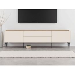 TV-Board Places of Style, B:176cm H:37cm T:47cm, beige, MDF, Spanplatte, Sideboards, "Sky45", Lackiert mit wasserbasiertem UV-Lack