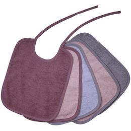 Wörner WÖRNER Baby Lätzchen "Bindelätzchen 5er Pack 25x30 cm", rosa, Obermaterial: 100% Baumwolle, Lätzchen, großes Set, maschinenwaschbar, trocknergeeignet