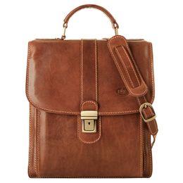 Pike PIK&Eacute; Damen Umh&auml;ngetasche, braun, Leder, used, Taschen, echt Leder, Made in Italy