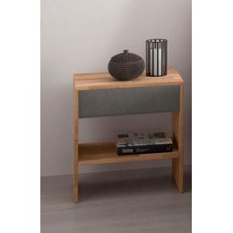Nachttisch Home Affaire, B:60cm H:65,5cm T:42cm, grau, Schlafzimmer, Tische, "Cavan", passend zur Boxspringbett-Serie Cavan