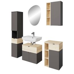 Badm&ouml;bel-Set SAPHIR, grau, Kastenm&ouml;bel-Sets, "Quickset 394"