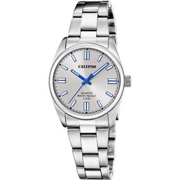 Calypso Watches Damen Quarzuhr "Basic", silber, Armbanduhren, Armbanduhr, Damenuhr, Edelstahlarmband, analog