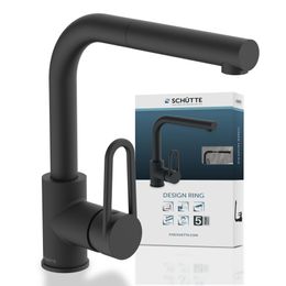 Sch&uuml;tte Sp&uuml;ltischarmatur SCH&Uuml;TTE, schwarz, K&uuml;che, Armaturen, "Design", mit Geschirrbrause, ausziehbar, schwenkbar, Hochdruck