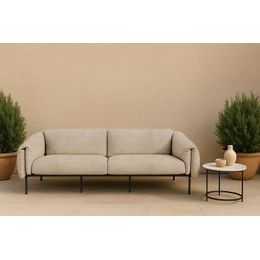 3-Sitzer Home Affaire, B:226cm H:73cm T:96cm, beige, 100% Olefin, Sofas, "Lumi", Outdoor Gartensofa, wetterfeste Materialien, Breite 228 cm