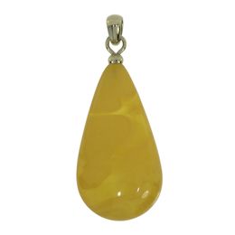 OSTSEE-SCHMUCK Damen Kettenanh&auml;nger "- Tropfen ca. 34 mm lang - Gold 585/000 - Bernstein -", Bernstein, gold, Bernstein, Schmuckanh&auml;nger