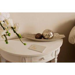 Dekoschale, B:49cm H:15cm T:6cm, silber, MyFlair M&Ouml;BEL & ACCESSOIRES, Aluminium, Dekoschalen, silberfarben
