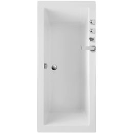Wannenarmatur Ottofond, B:24,5cm H:17cm T:22,5cm, grau, Messing, Armaturen, "TQ1000", Wanneneinlauf